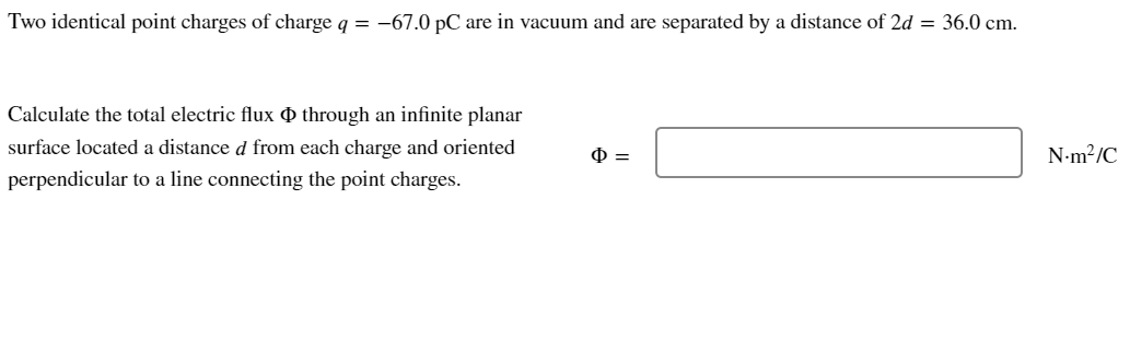 Solved Two identical point charges of charge q=−67.0pC are | Chegg.com
