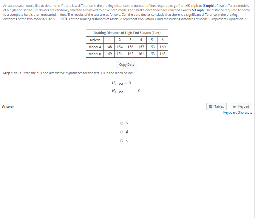 Solved 1: State the null and alternative hypotheses for the | Chegg.com
