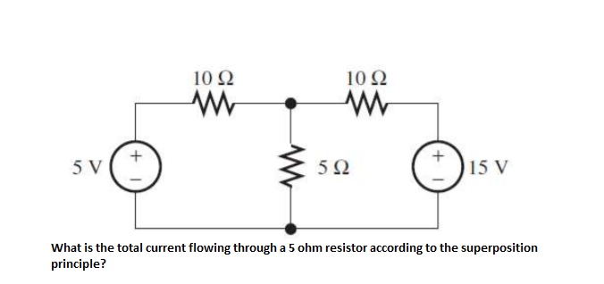 Solved What is the total current flowing through a 5 ohm | Chegg.com