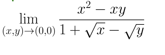 Solved lim(x,y)→(0,0)1+x−yx2−xy | Chegg.com