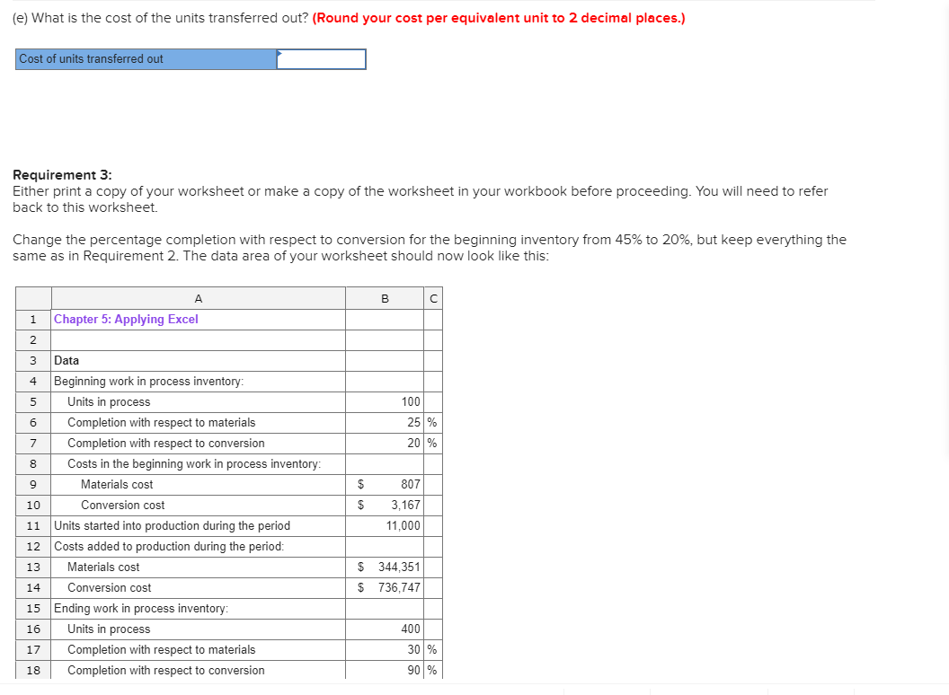 Solved Required information The Chapter 5 Form worksheet is | Chegg.com
