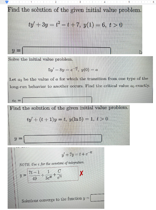 Solved Find the solution of the given initial value problem. | Chegg.com