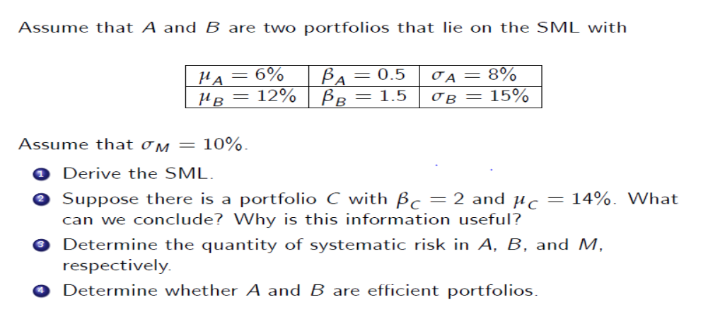 Solved Assume that A and B are two portfolios that lie on | Chegg.com