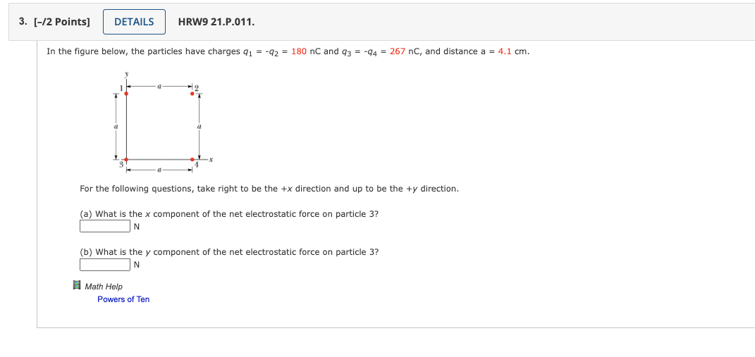 Solved q1=−q2=180nC and q3=−q4=267nC | Chegg.com
