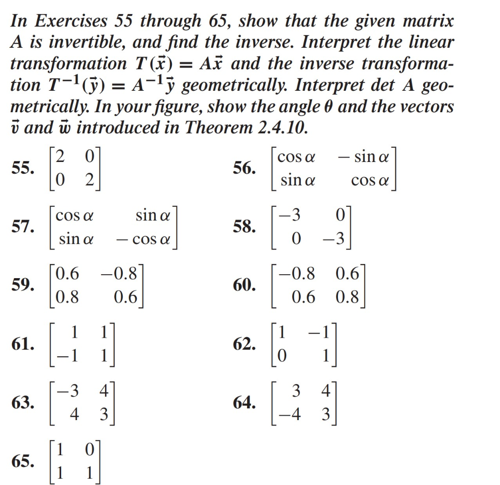 Solved In Exercises 55 through 65, show that the given | Chegg.com