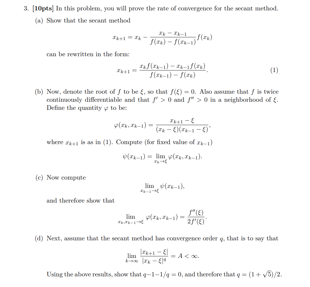 3. [10pts] In this problem, you will prove the rate | Chegg.com