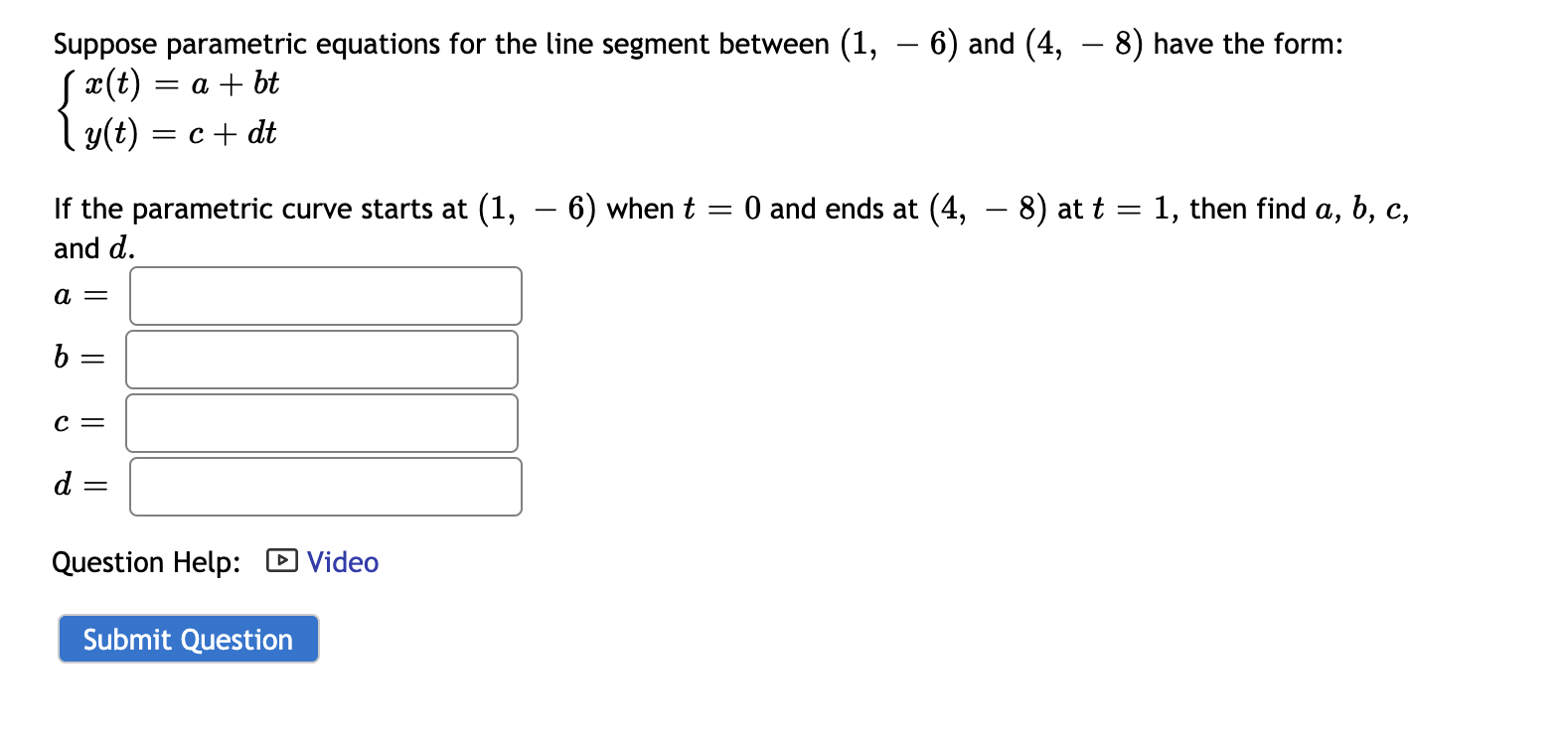 Solved Suppose parametric equations for the line segment | Chegg.com