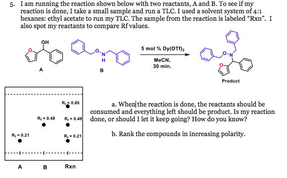 Solved I am running the reaction shown below with two | Chegg.com