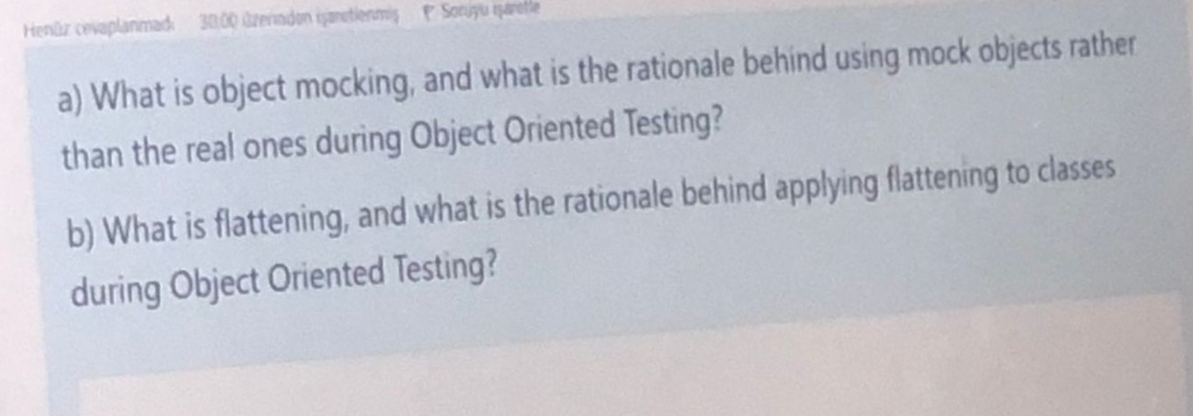 Solved A What Is Object Mocking And What Is The Rationale 