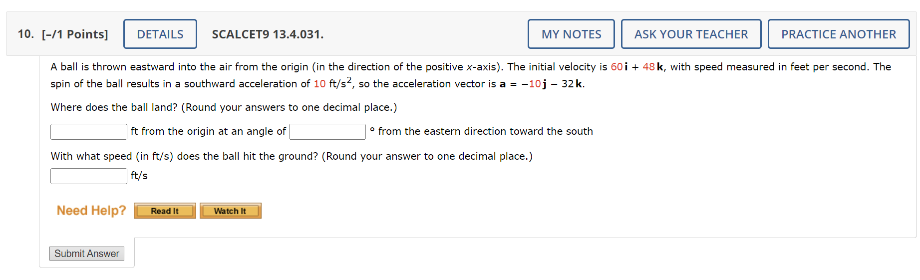 Solved A ball is thrown eastward into the air from the | Chegg.com
