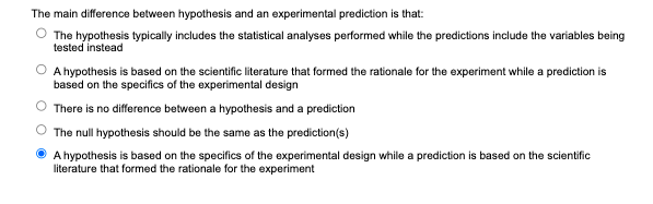 Solved The main difference between hypothesis and an | Chegg.com