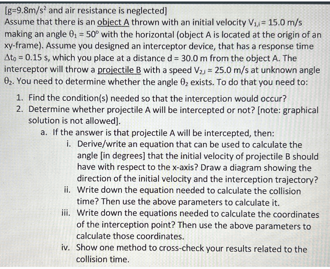 Solved g=9.8ms2 ﻿and air resistance is ﻿neglectedA thrown | Chegg.com