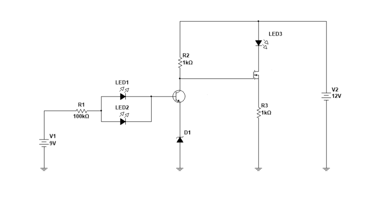 Solved In the following circuit, LED1 is a green diode with | Chegg.com