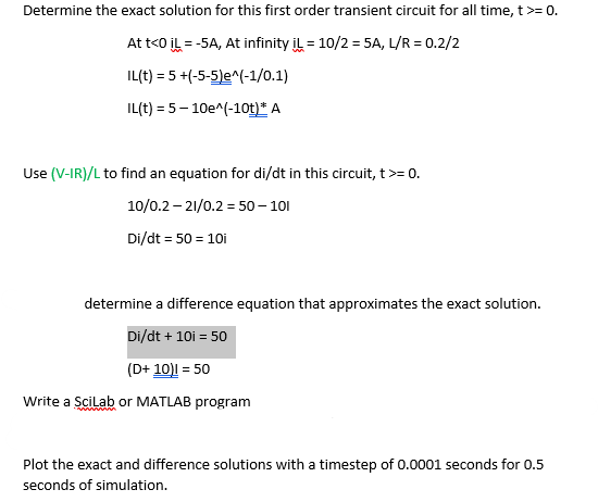 Solved Just do the last part of writing the MATLAB | Chegg.com