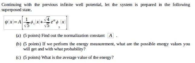 Solved In the following, three potential wells are given. | Chegg.com
