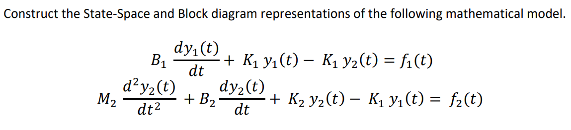 Solved Construct the State-Space and Block diagram | Chegg.com