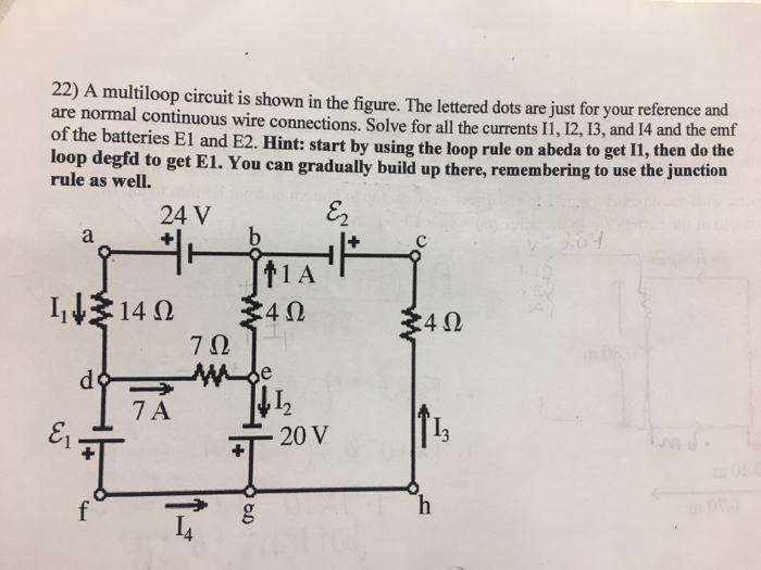 Solved A multiloop circuit is shown in the figure. The | Chegg.com