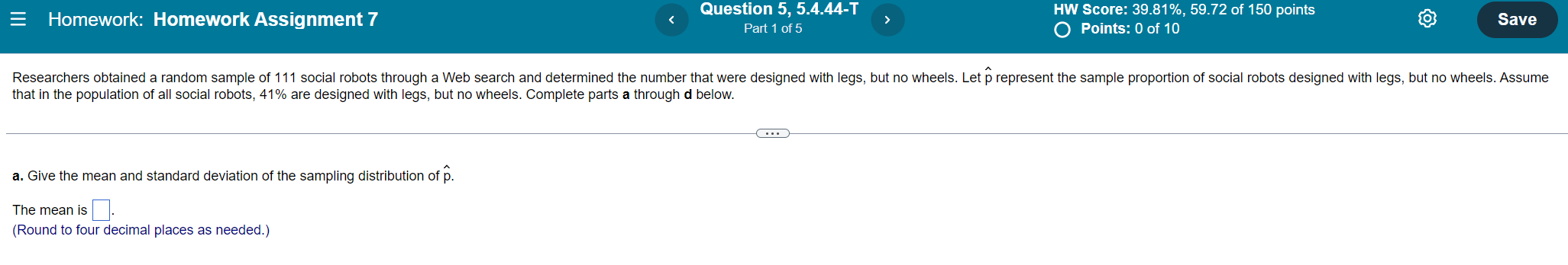 Solved Homework Homework Assignment 7 Question 5 5 4 44 T