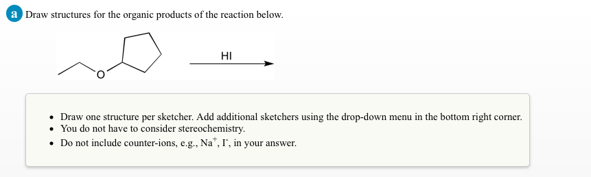 Solved Draw Structures For The Organic Products Of The