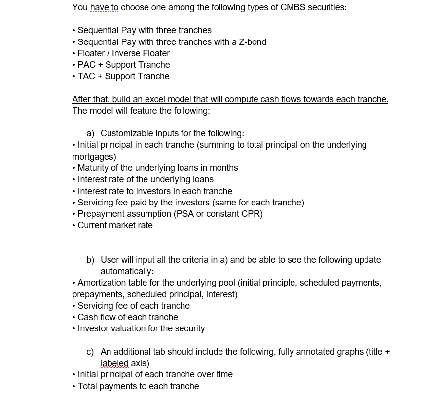 You have to choose one among the following types of | Chegg.com