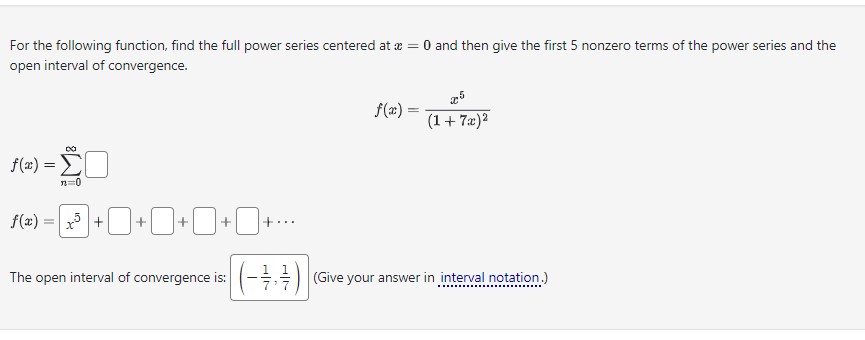 Solved For the following function, find the full power | Chegg.com