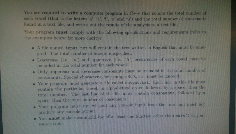 You are required to write a computer program in C++ | Chegg.com
