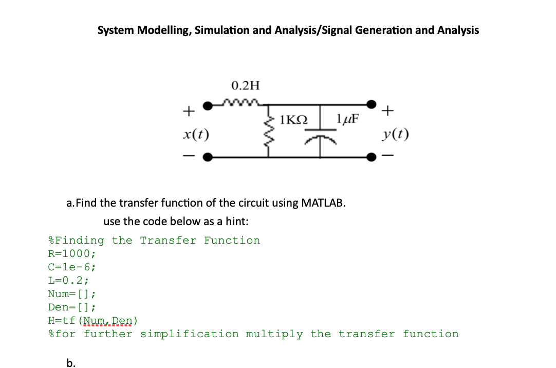 Solved System Modelling, Simulation and Analysis/Signal | Chegg.com