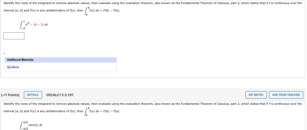 Solved Identify the roots of the integrand to remove | Chegg.com
