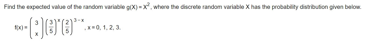 Solved Find the expected value of the random variable | Chegg.com