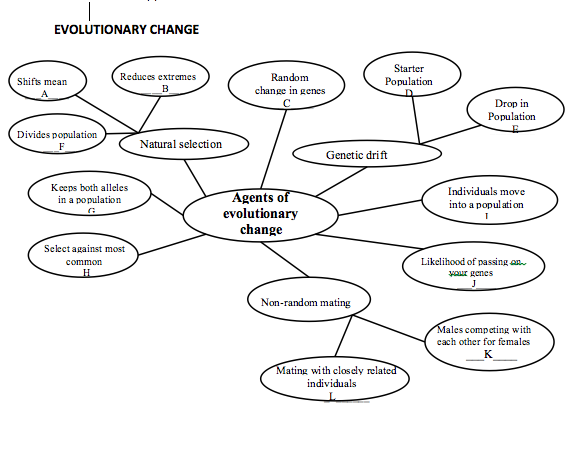 Solved EVOLUTIONARY CHANGE Starter Population Reduces | Chegg.com