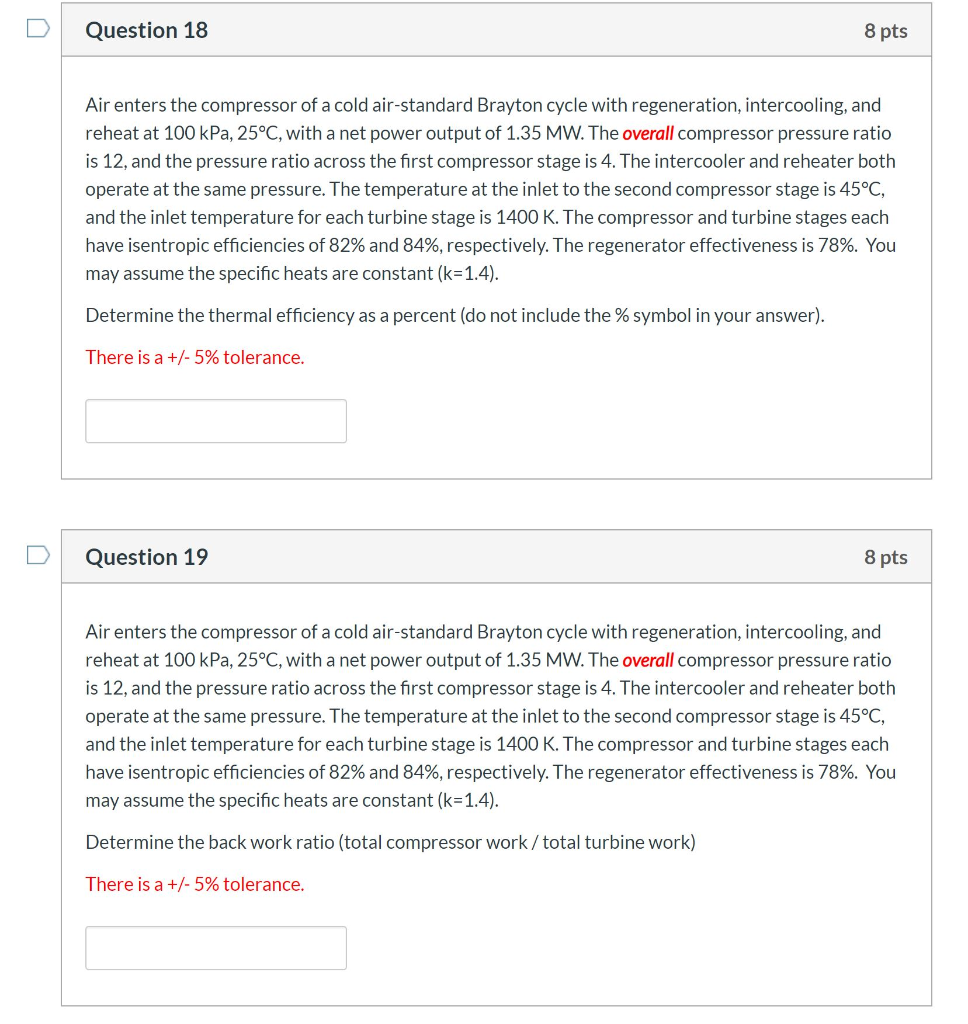 Solved The answers that I came up with for 18 and 19 | Chegg.com