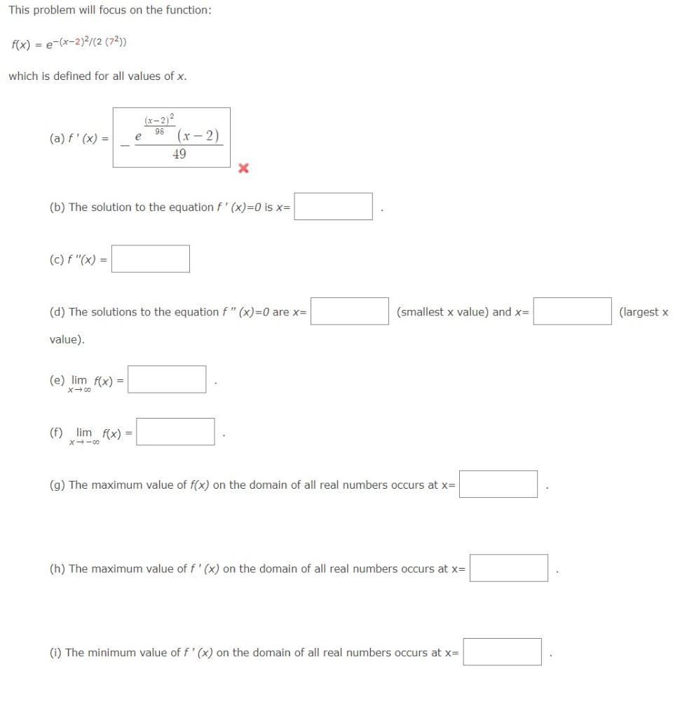 Solved This problem will focus on the function: | Chegg.com