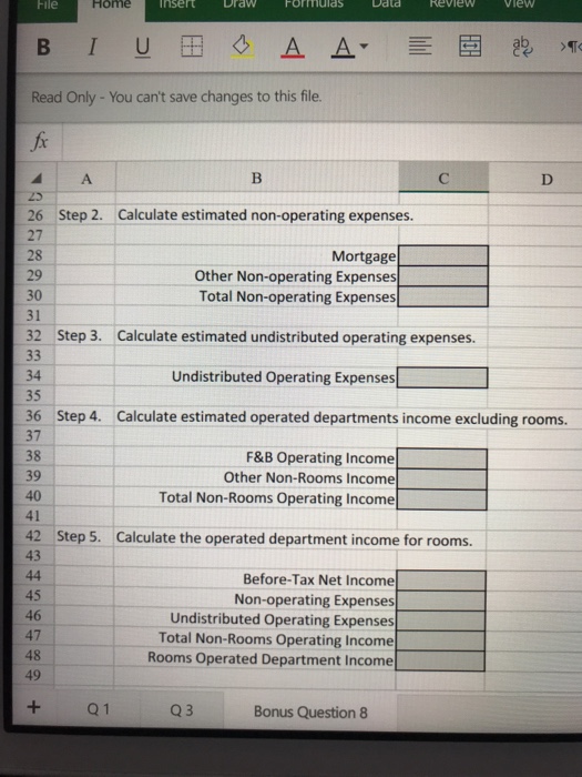 Solved Home Insert Draw Formulas Data Review View File Read | Chegg.com