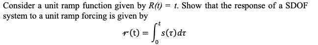 Solved Consider a unit ramp function given by R(t) = t. Show | Chegg.com