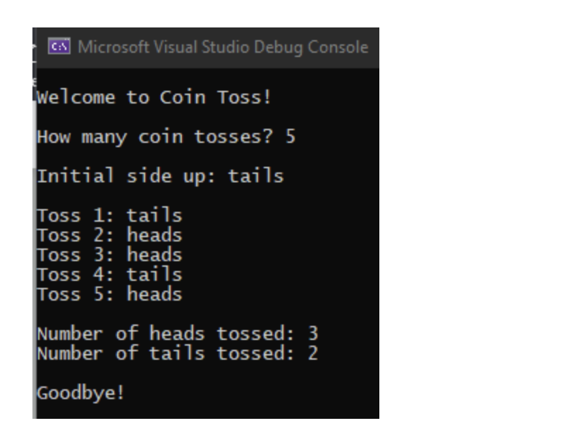 Solved computer challenge 12 coin toss C++ Code and the | Chegg.com