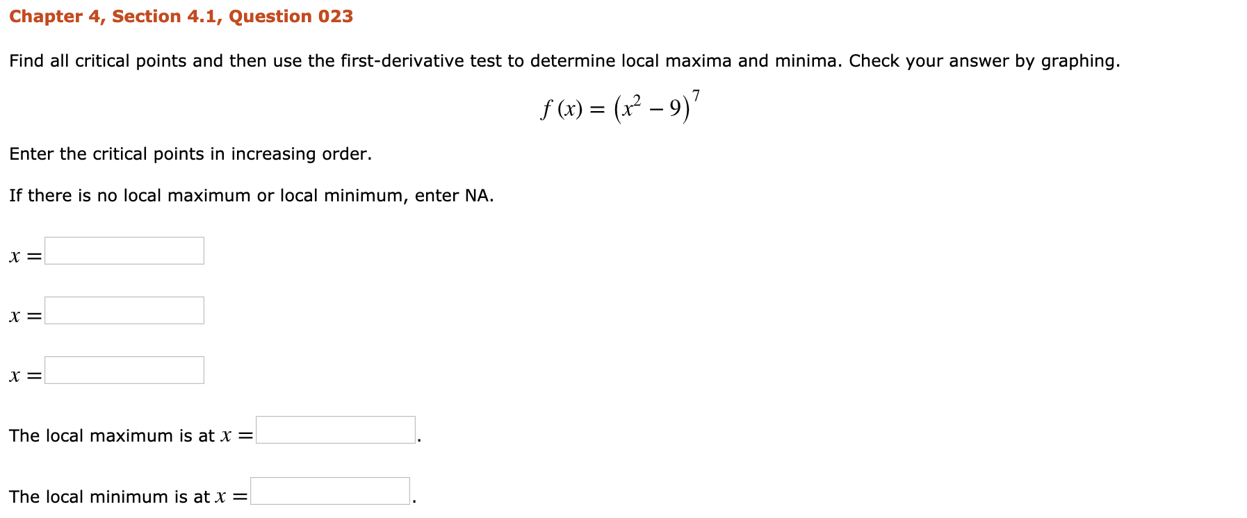 Solved Chapter 4, Section 4.1, Question 023 Find all | Chegg.com