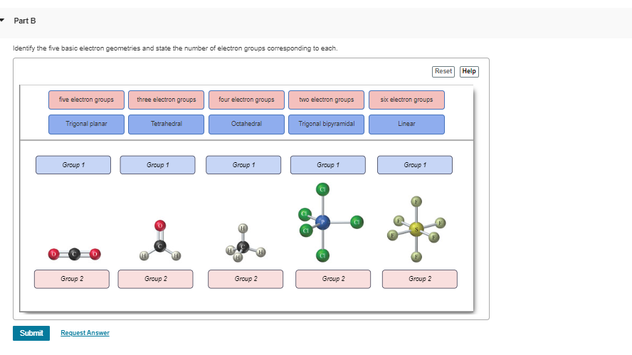 Solved Identify the five basic electron geometries and state | Chegg.com