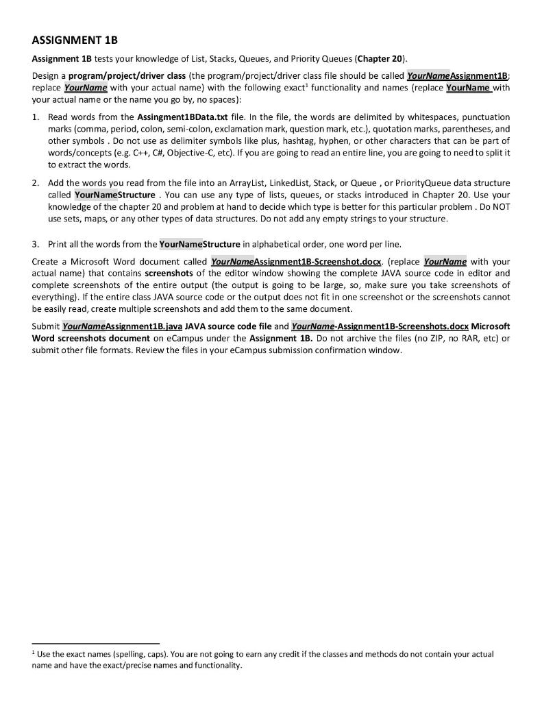 Solved ASSIGNMENT 1B Assignment 1B tests your knowledge of | Chegg.com