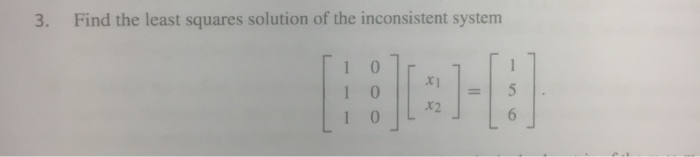 Solved Find the least square solution of the inconsistent | Chegg.com