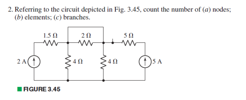 Solved 2. Referring to the circuit depicted in Fig. 3.45, | Chegg.com