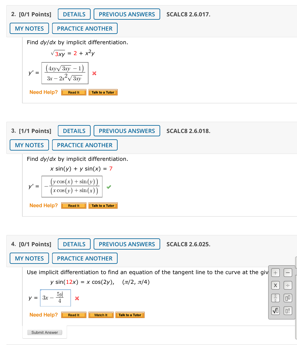 Solved 2. [0/1 Points] DETAILS PREVIOUS ANSWERS SCALC8 | Chegg.com