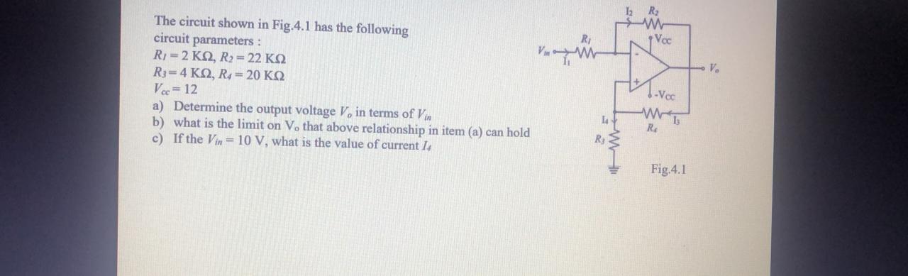 Solved R R; Voc V V. The circuit shown in Fig.4.1 has the | Chegg.com