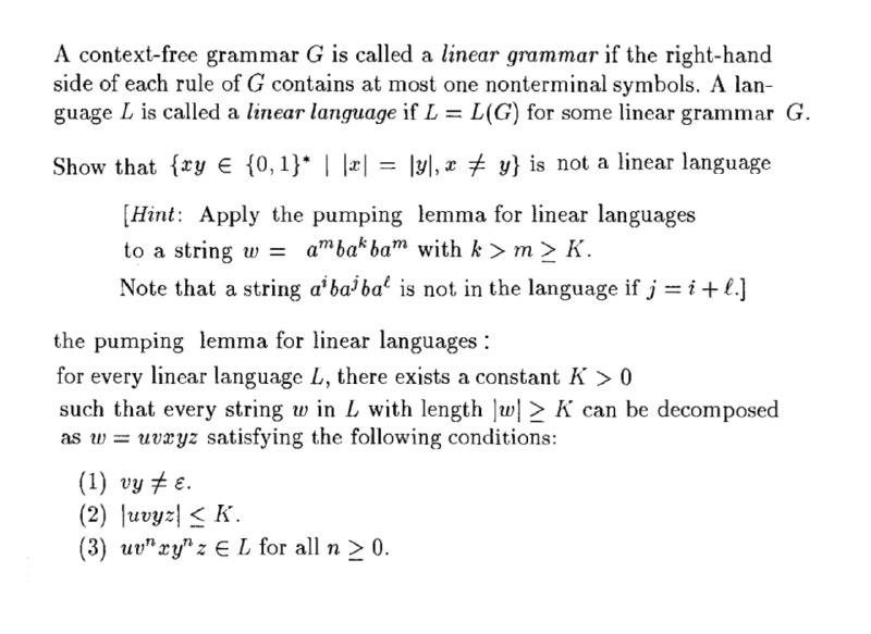 Solved A context-free grammar G is called a linear grammar | Chegg.com