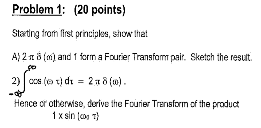 Solved Problem 1: (20 points) Starting from first | Chegg.com