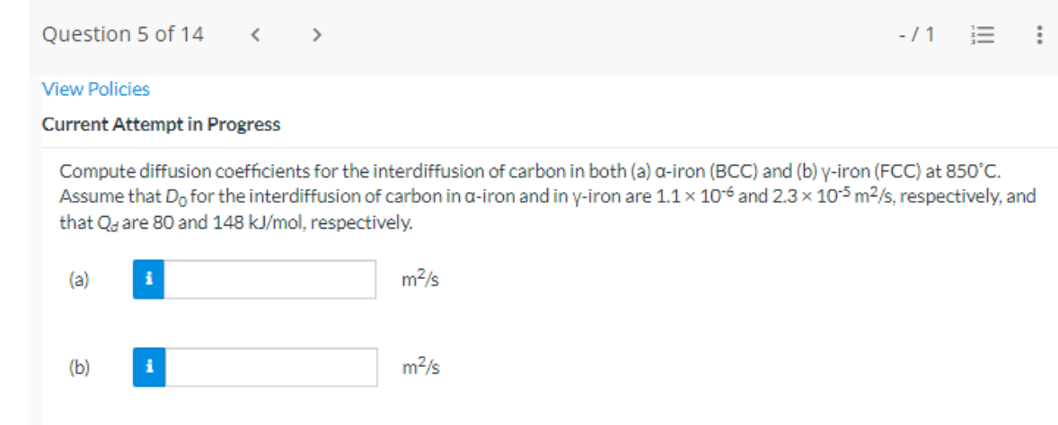 Solved Compute diffusion coefficients for the interdiffusion | Chegg.com