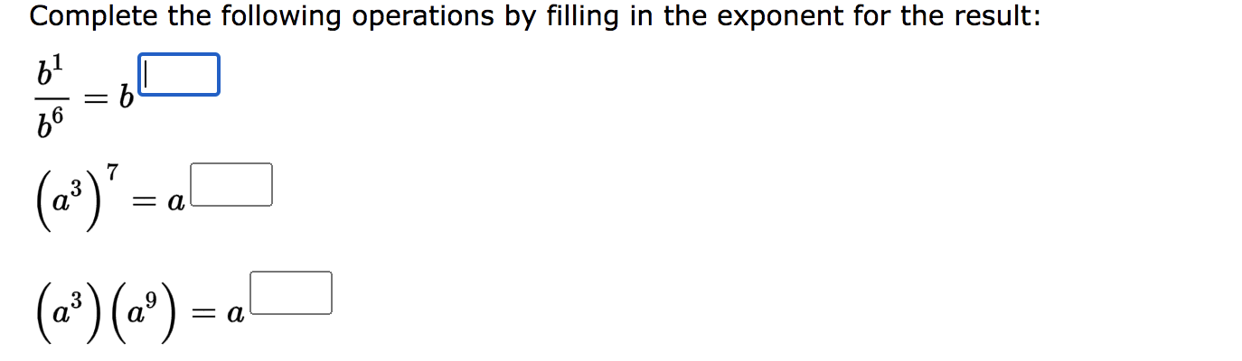 Solved Complete the following operations by filling in the | Chegg.com