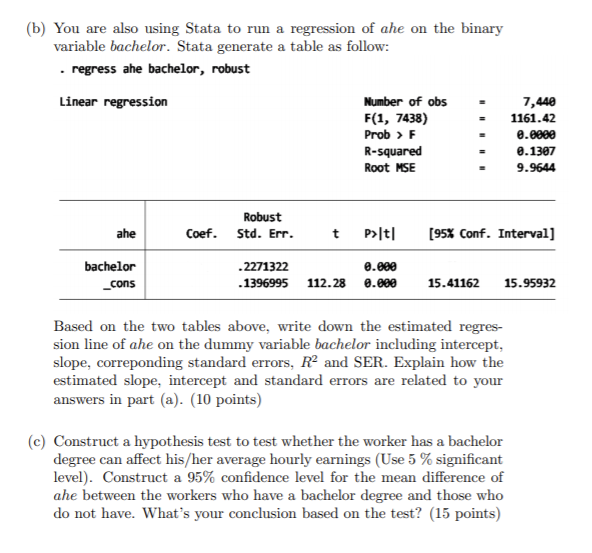 3. [Single linear Regression Model (35 points)] The | Chegg.com
