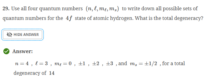 Solved Use all four quantum numbers (n,l,ml,ms) to ﻿write | Chegg.com