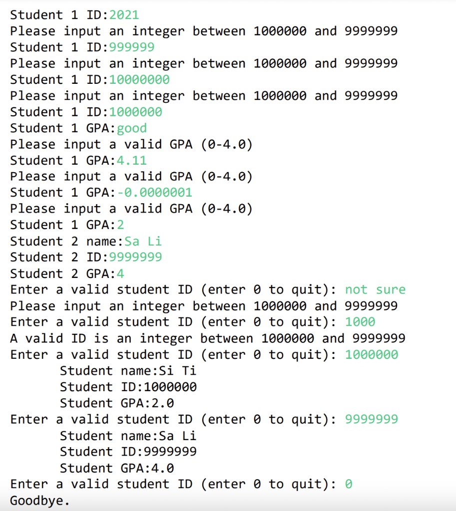 Solved In this assignment, you will add input checking in | Chegg.com