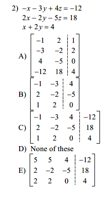 Solved Write the augmented matrix for each system of ﻿linear | Chegg.com